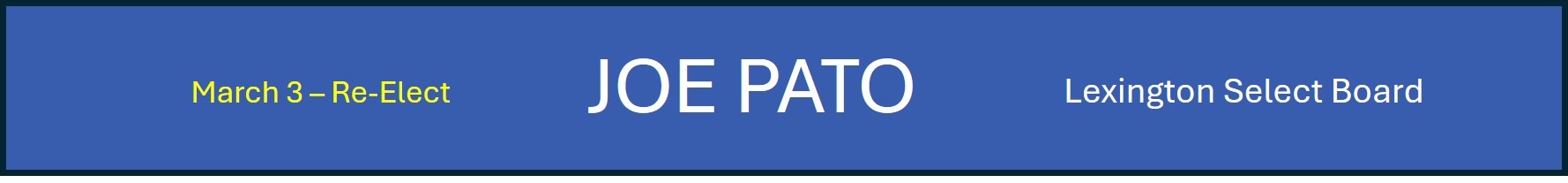 Joe Pato Lexington Select Board Member