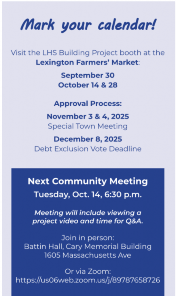 Upcoming LHS Project Discussion Opportunities – Joe Pato Lexington ...